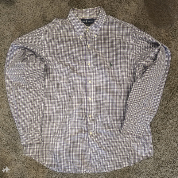 Polo Ralph Lauren | Shirts | Polo Ralph Lauren Purple Plaid Tartan 7 12 ...